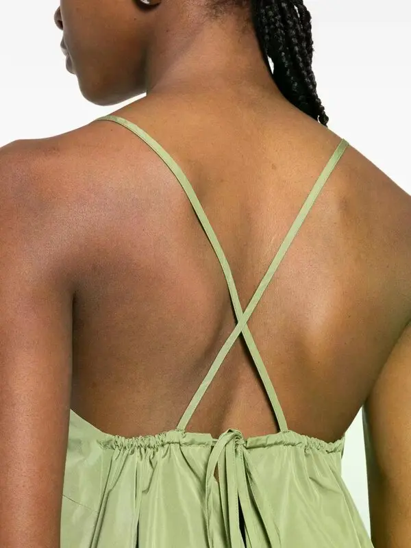 SUSANNE BOMMER Cross-back Tie-fastening Top - Neutrals