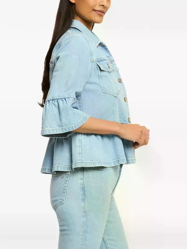 Cinq À Sept Mandie Ruffled Denim Jacket