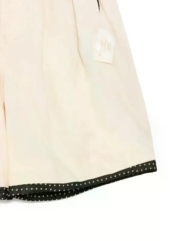 Undercover Contrast Trim Pleated Shorts