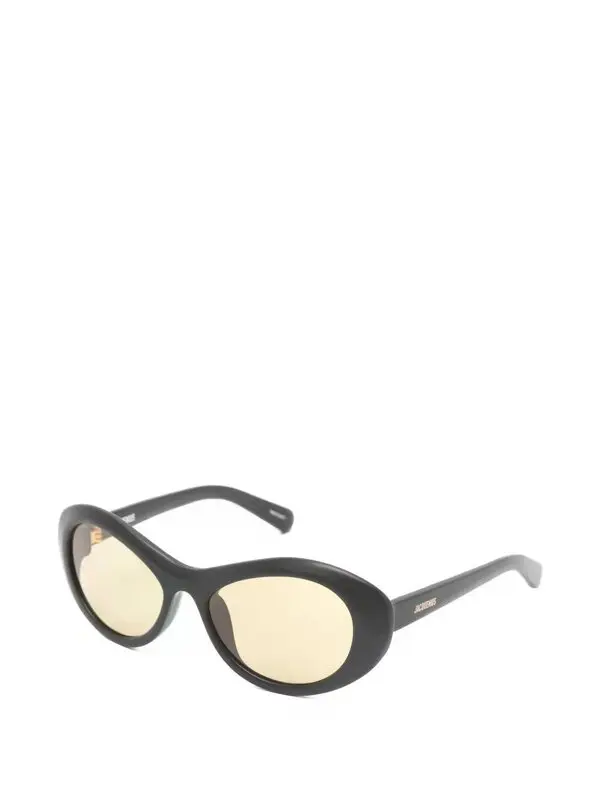 Jacquemus Oval-frame Sunglasses - Black