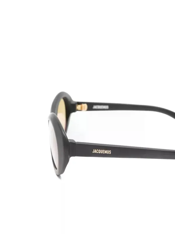 Jacquemus Oval-frame Sunglasses - Black