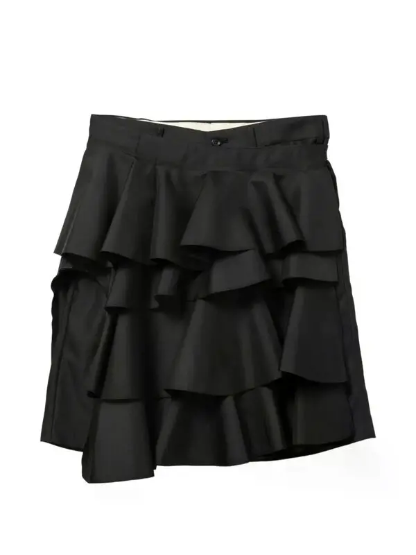 Comme Des Garçons Draped Tailored Shorts With Belt Loops