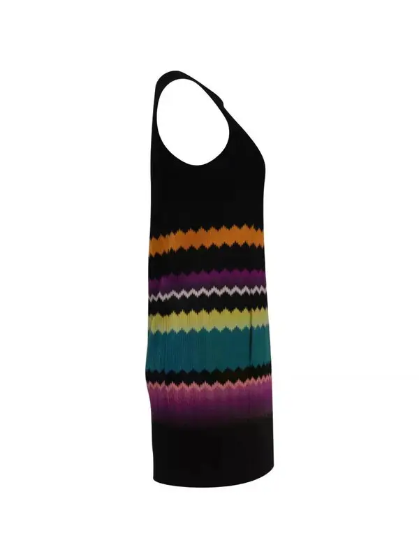 Missoni Multicolor Zig-zag Pattern Sleeveless Mini Dress
