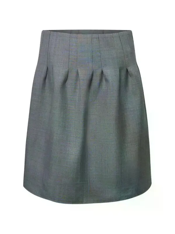 SHUSHU/TONG Low-waist Pleated Skirt - Grey