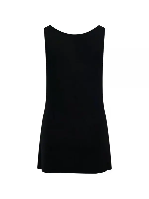 GRACE ELWOOD Sleeveless Crew Neck Top With Key And Slogan Print