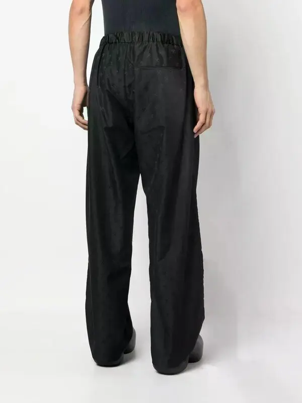GMBH Hammer-jacquard Straight-leg Wool Trousers