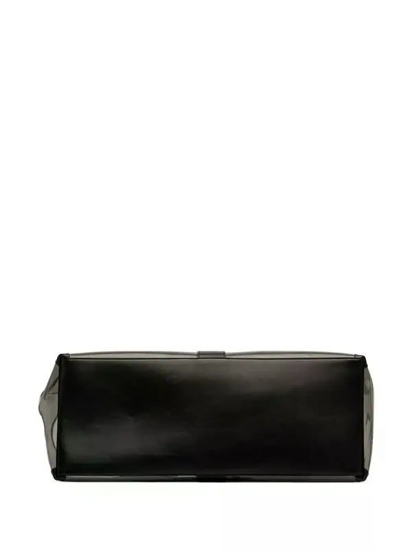 Saint Laurent Maxi Pvc Y Tote Bag - Black
