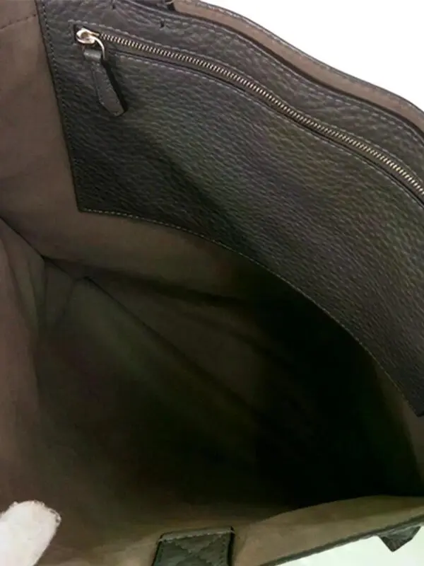 Fendi Leather Roma Flat Tote Bag