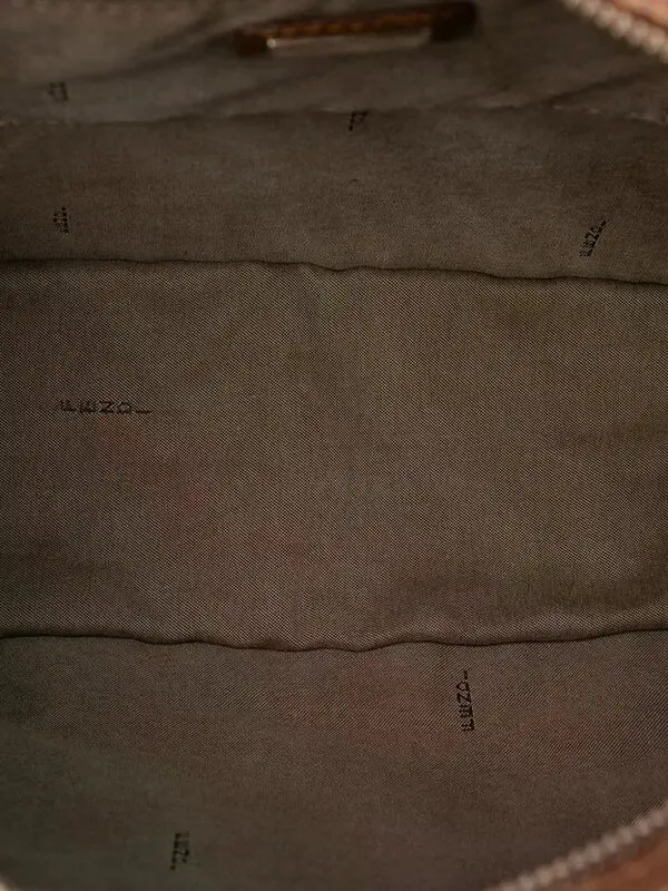 Fendi Zucchino Canvas F Charm Crossbody Bag