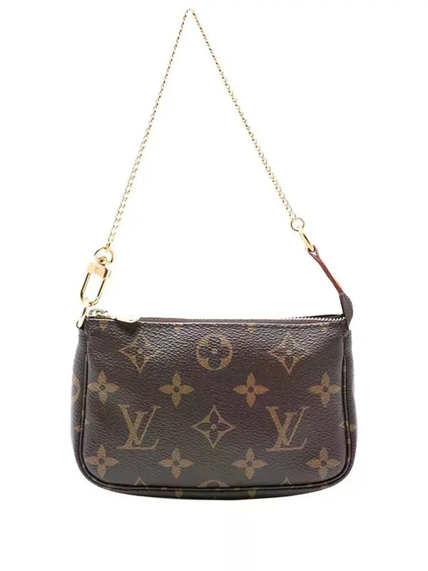 LOUIS VUITTON 2021 Monogram Mini Pochette Accessoires Handbag - Brown
