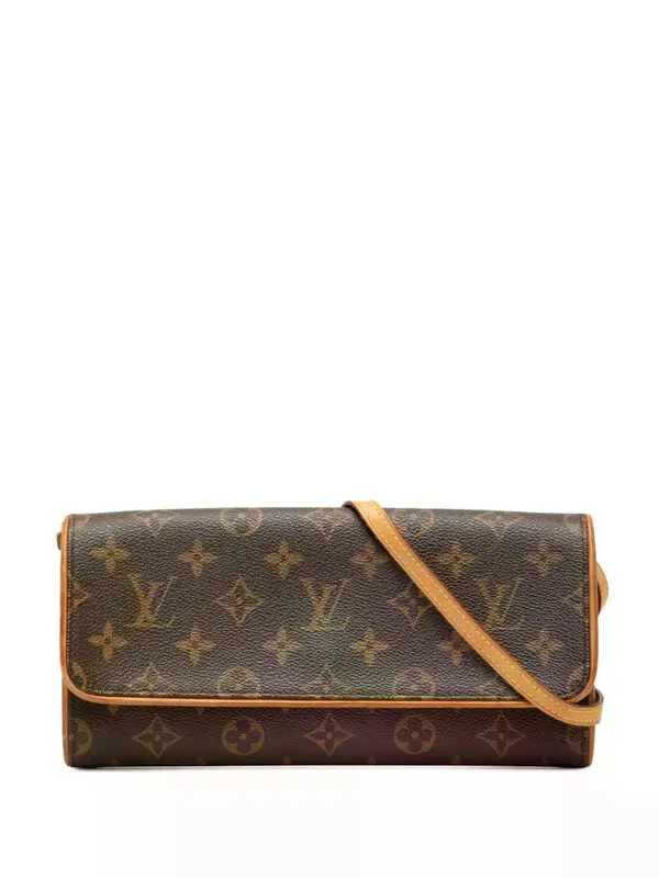 LOUIS VUITTON Monogram Pochette Twin Gm Bag - Brown