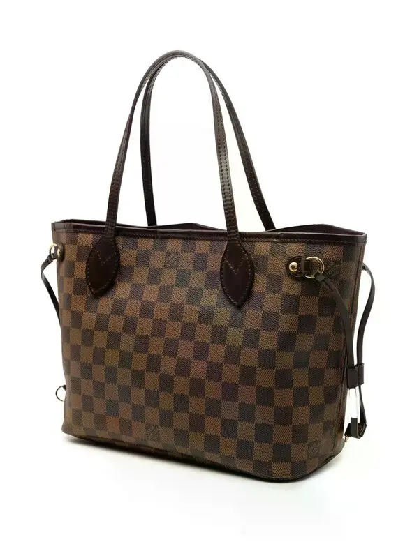 LOUIS VUITTON Damier Ebene Neverfull Pm Tote Bag - Brown