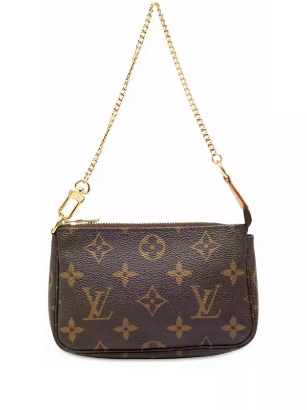 LOUIS VUITTON Monogram Mini Pochette Accessoires Handbag - Brown