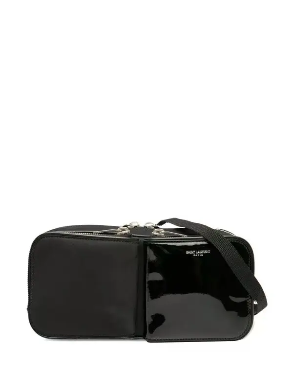 Saint Laurent 2022 Nylon And Patent Crossbody Bag - Black