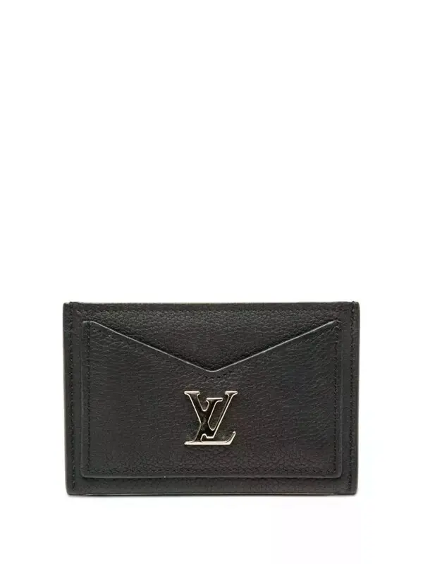 LOUIS VUITTON 2019 Calfskin Lockme Card Holder - Black