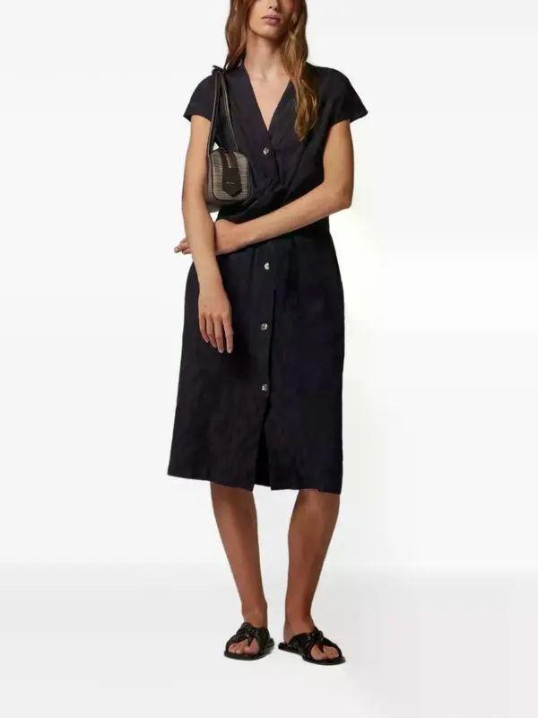 Paul Smith Seersucker Tie-waist Button-front Dress