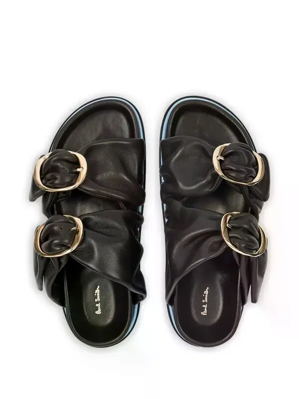 Paul Smith Camolin Gathered Sandals - Brown