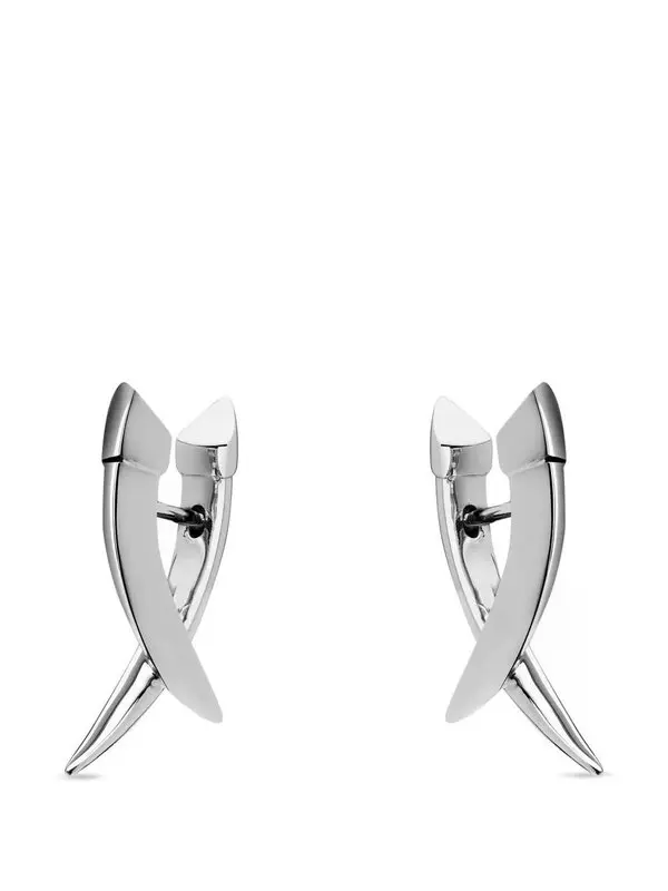 SHAUN LEANE Sabre Mini Crossover Earrings - Silver