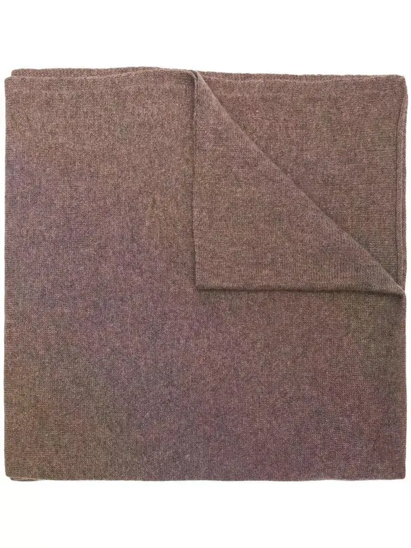 DELL'OGLIO Fine Knit Scarf - Brown