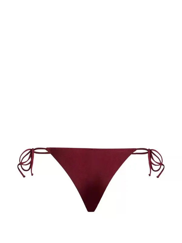 MC2 SAINT BARTH Marielle Plate Side-tie Bikini Bottoms - Red