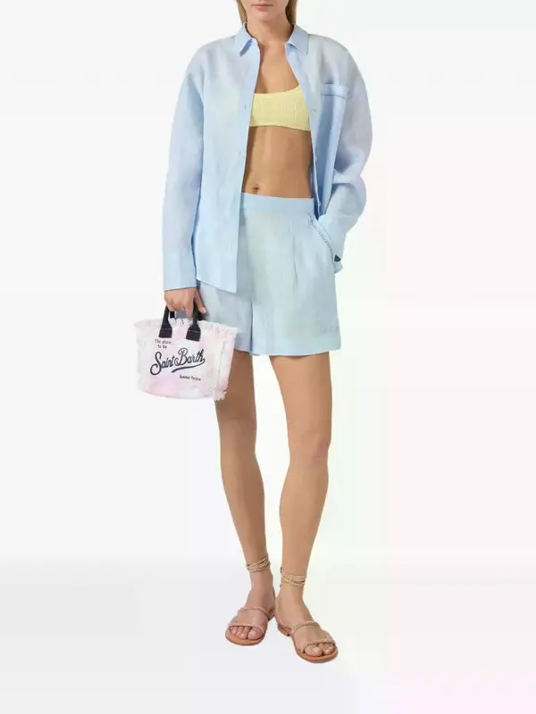 MC2 SAINT BARTH Linen Shirt - Blue