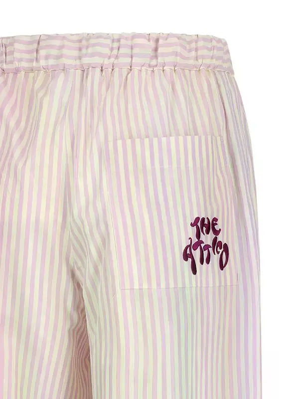 Attico Striped Drawstring Trousers - Pink