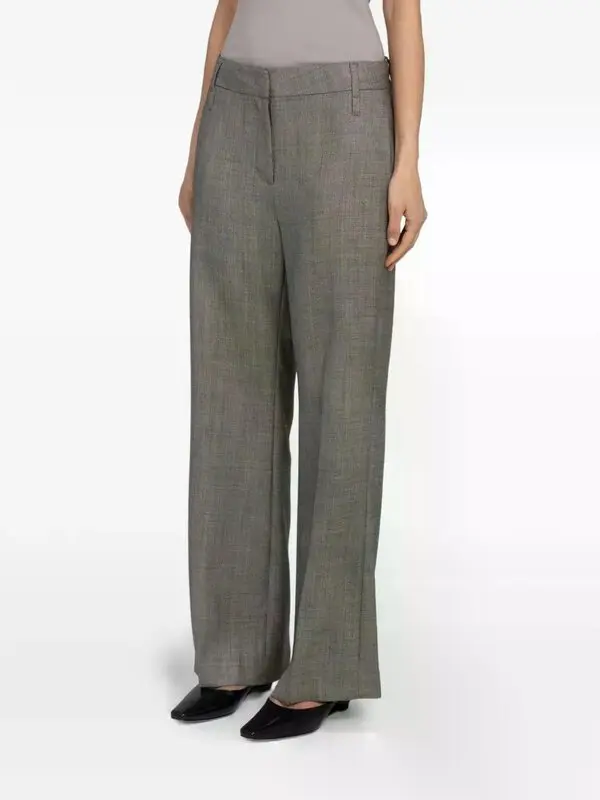 AMOMENTO Wool Flared Trousers