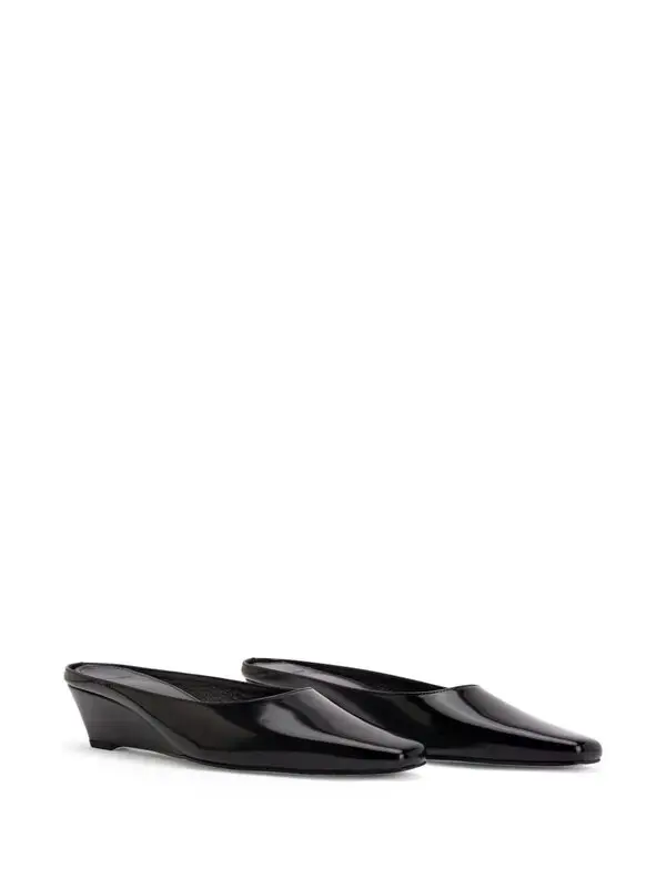 AMOMENTO Pointed-toe Wedge-heel Mules