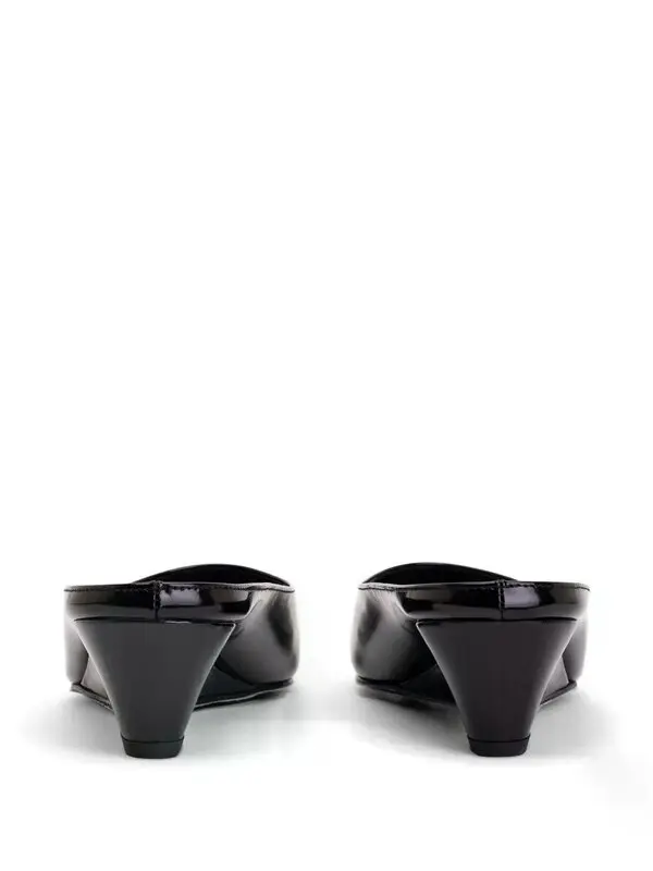 AMOMENTO Pointed-toe Wedge-heel Mules