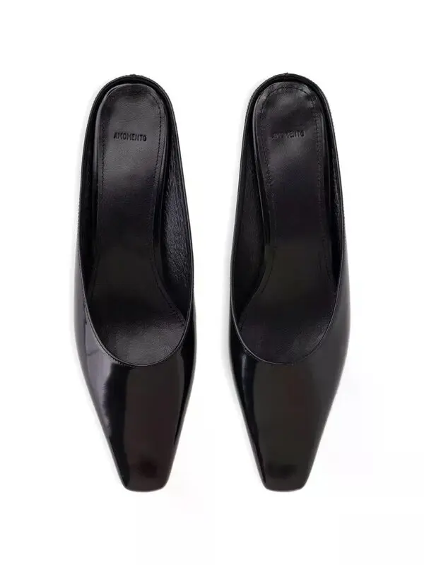 AMOMENTO Pointed-toe Wedge-heel Mules