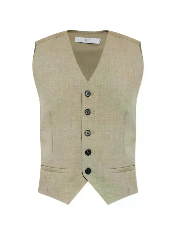 IRO PARIS V-neck Button-up Waistcoat - Neutrals