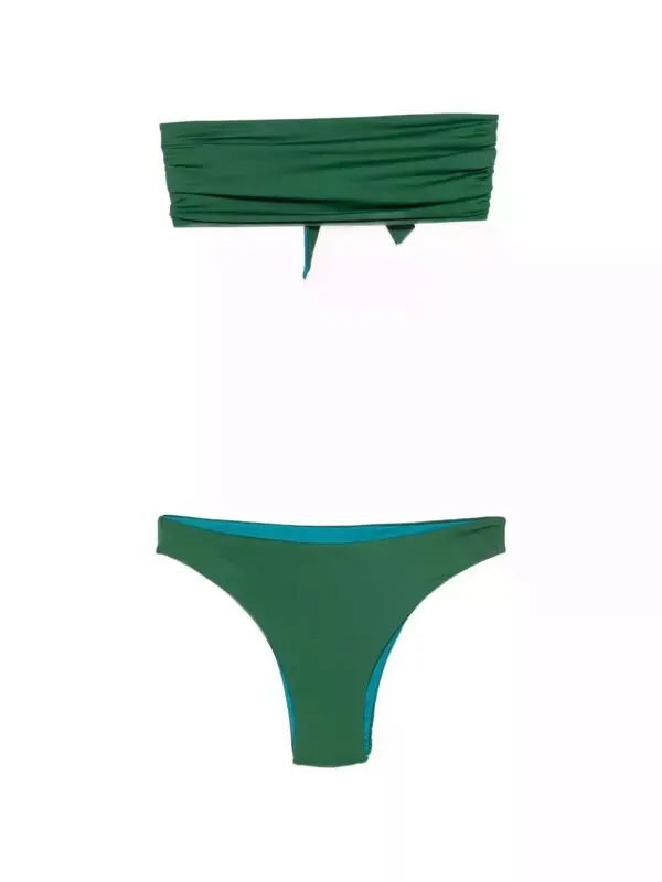 FISICO Knot-detail Bandeau Bikini - Green