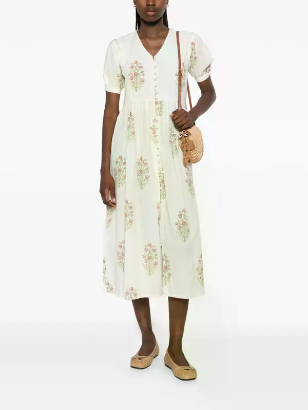 ELLEBLEU Gemma Floral Print Midi Dress
