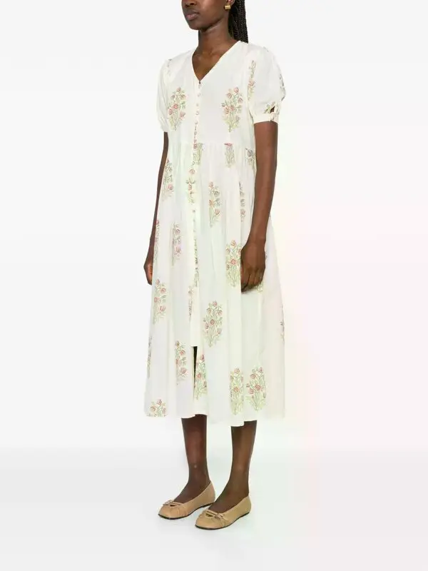 ELLEBLEU Gemma Floral Print Midi Dress