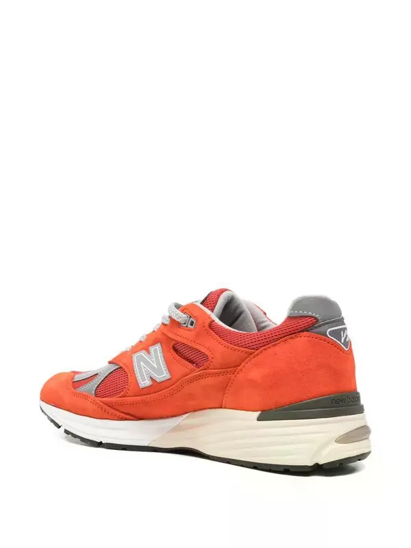 NEW BALANCE 991 Panelled Sneakers - Orange