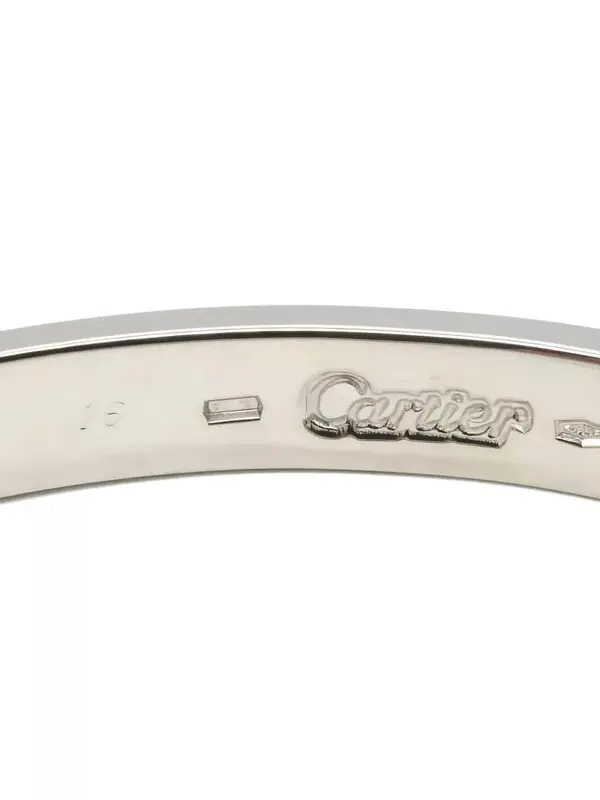 Cartier 18k White Gold Logo Detail Bracelet