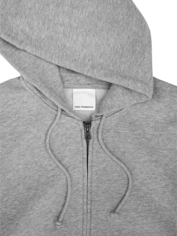Gosha Rubchinskiy Logo Patch Zip-up Hoodie - Grey