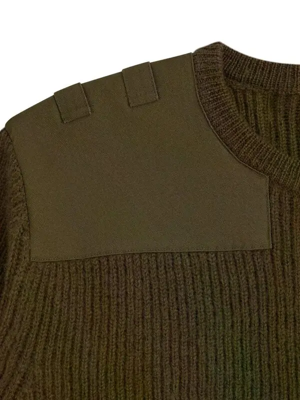 Gosha Rubchinskiy Panelled Ribbed-knit Sweater - Green