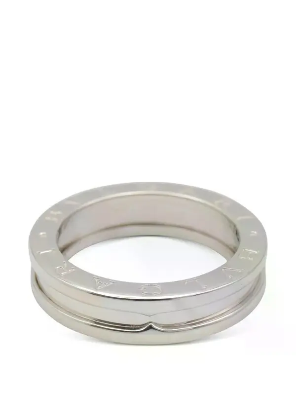 BVLGARI 18k White Gold B.zero1 Band Ring - Silver