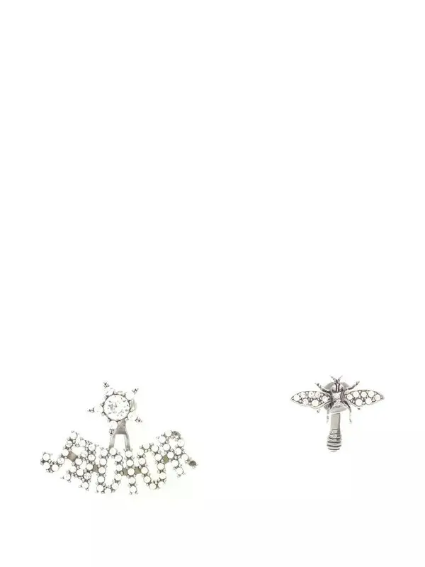 Dior J'adior Bee Mismatched Earrings - Silver