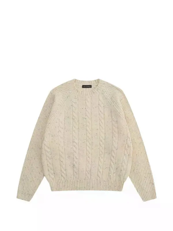 Gosha Rubchinskiy Cable Knit Flecked Sweater - Neutrals