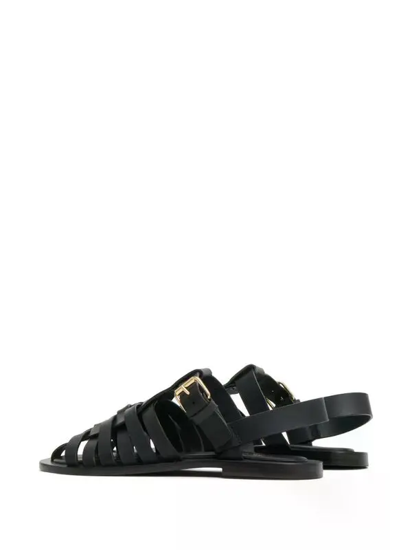 MANSUR GAVRIEL Caged Leather Sandals - Black