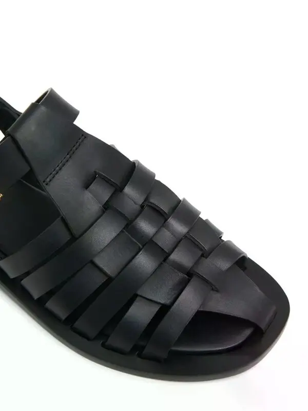 MANSUR GAVRIEL Caged Leather Sandals - Black
