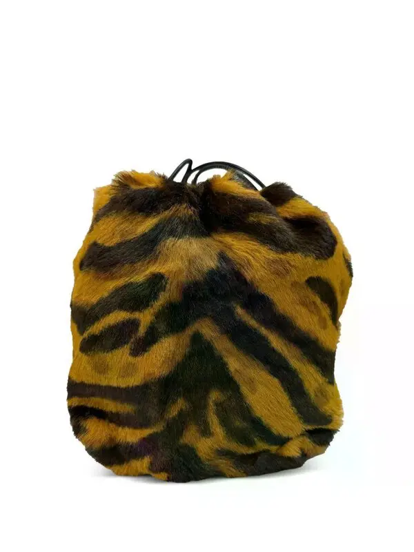 JIL SANDER Tiger-print Bucket Bag - Neutrals