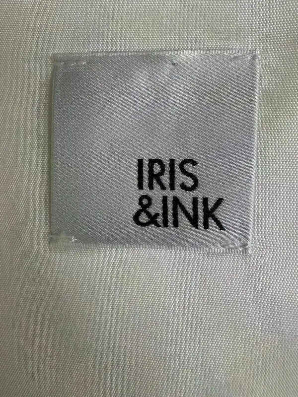 Iris & Ink Textured V-neck Top With Flared Cuffs