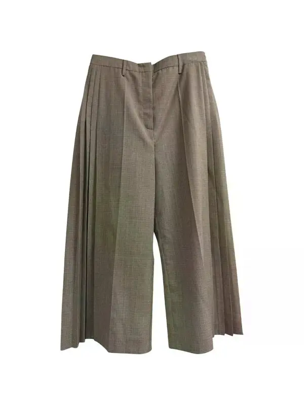 Prada Plaid Pleated Trousers