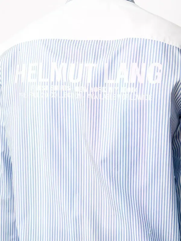 Helmut Lang Striped Cotton Long-sleeved Shirt