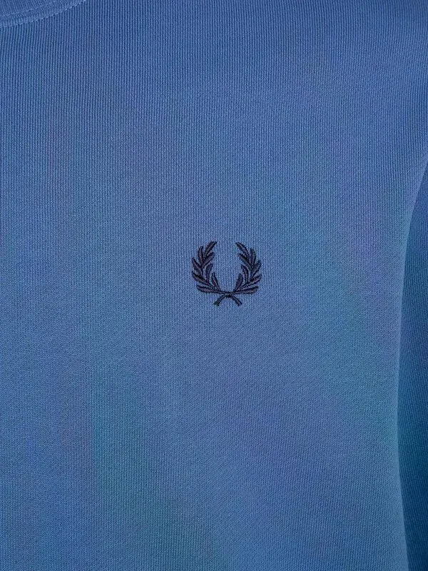 Fred Perry Laurel Wreath Embroidered Sweater - Blue