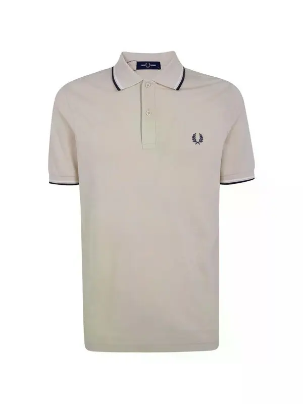 Fred Perry Twin-tipped Pique Polo Shirt - Neutrals