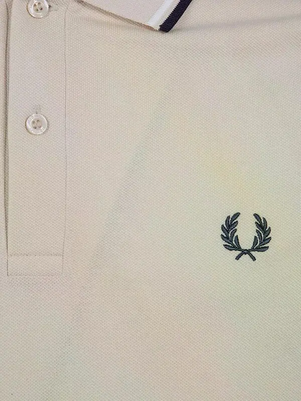 Fred Perry Twin-tipped Pique Polo Shirt - Neutrals